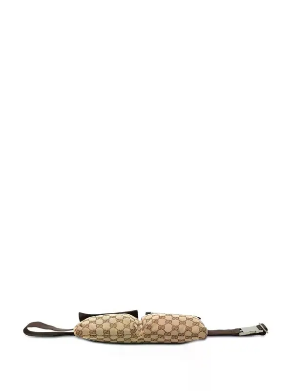 Gucci 2000-2015 Gg Canvas Double Pocket Belt Bag - Neutrals