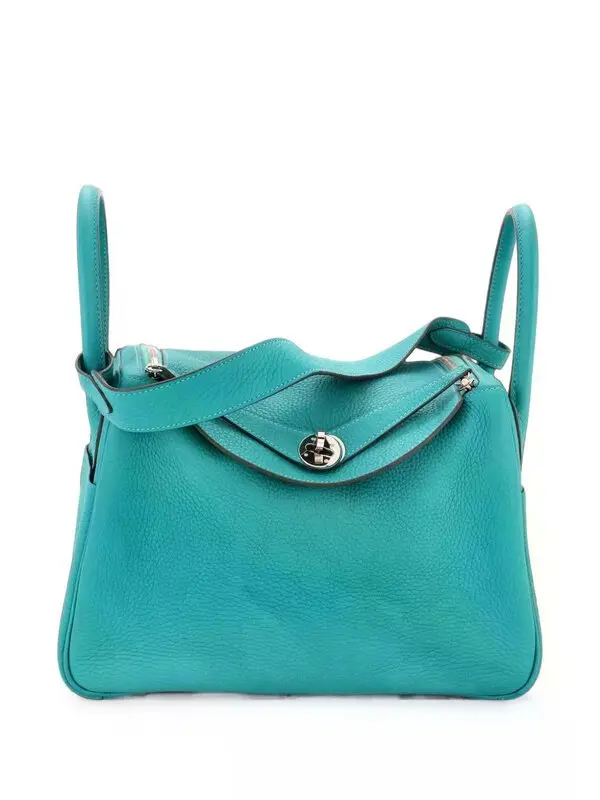 Hermès Lindy Bag Clemence 30 Shoulder Bag - Green