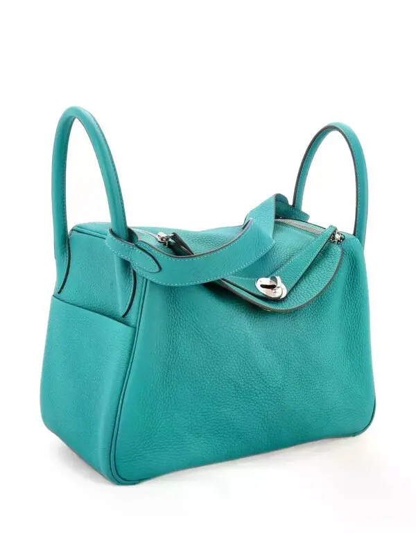 Hermès Lindy Bag Clemence 30 Shoulder Bag - Green