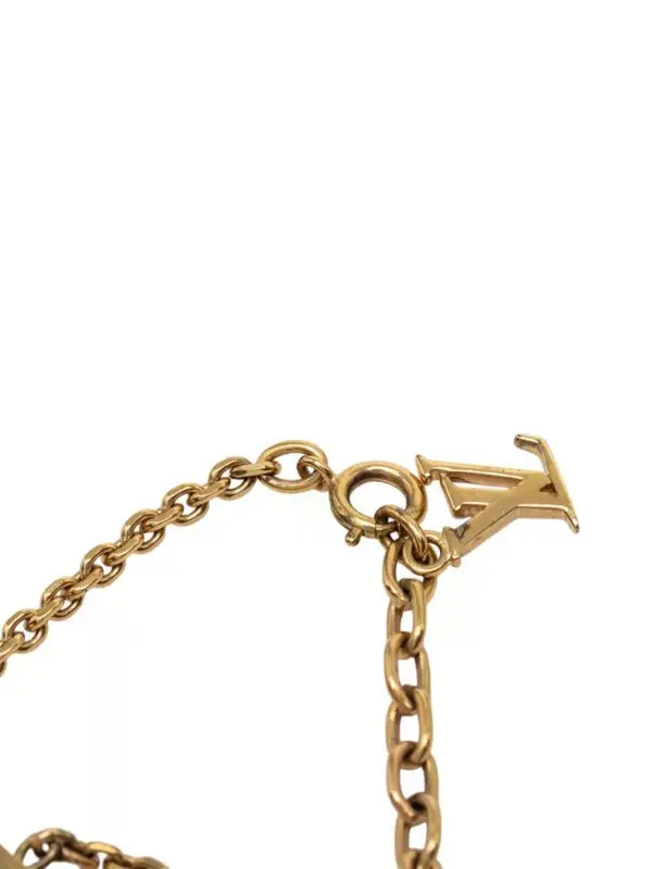 LOUIS VUITTON 2010 Plated Strass Gamble Bracelet Costume Bracelet
