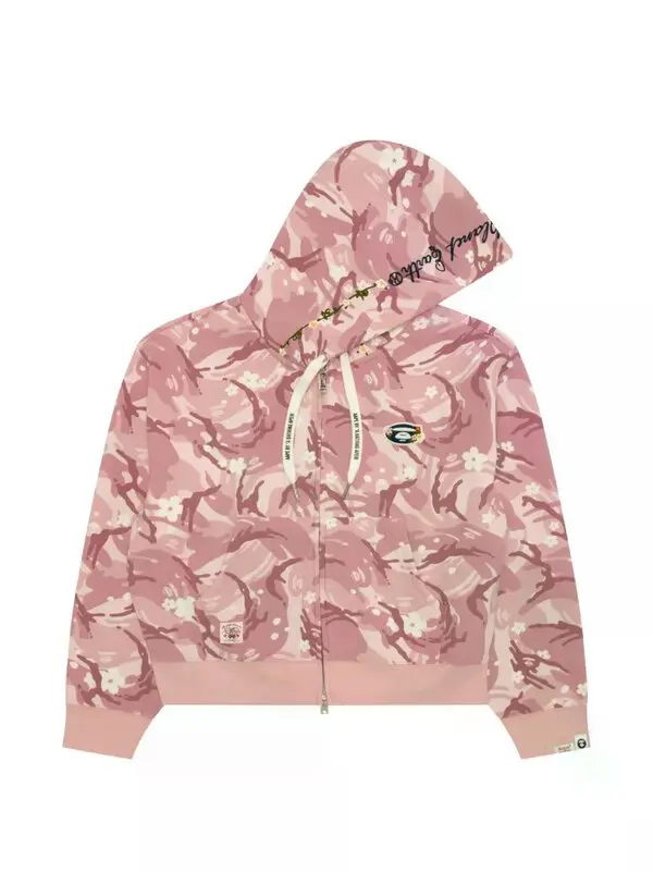 AAPE BY *A BATHING APE Camouflage-print Floral-embroidered Hoodie