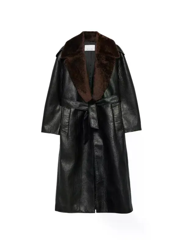 THE FRANKIE SHOP Edra Removable-collar Trench Coat - Black