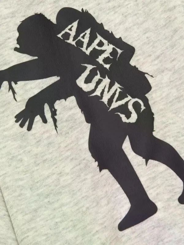 AAPE BY *A BATHING APE Moonface Logo-print Long-sleeve T-shirt