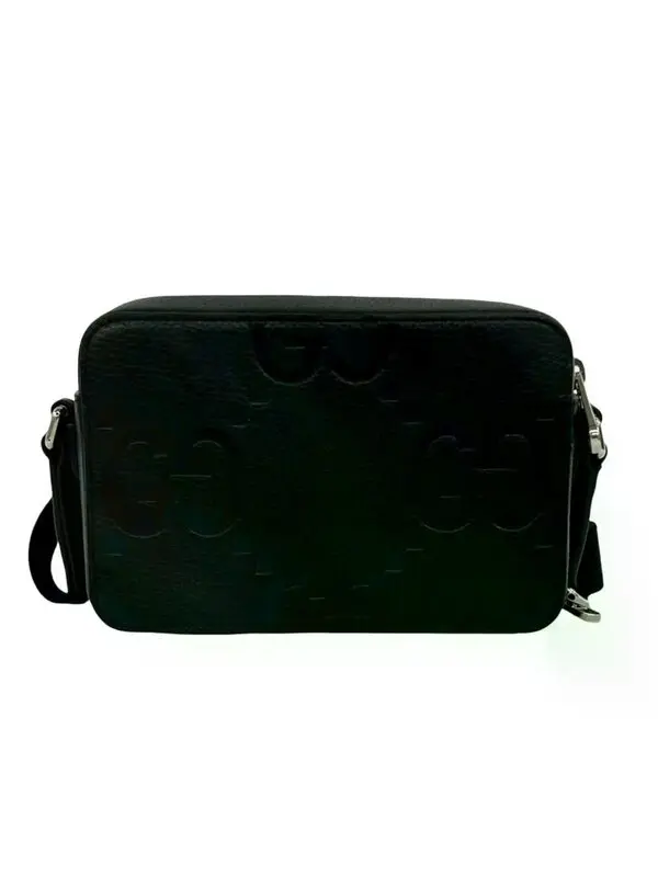 Gucci 2000-2015 Mini Jumbo Gg Embossed Messenger Bag Crossbody Bag - Black