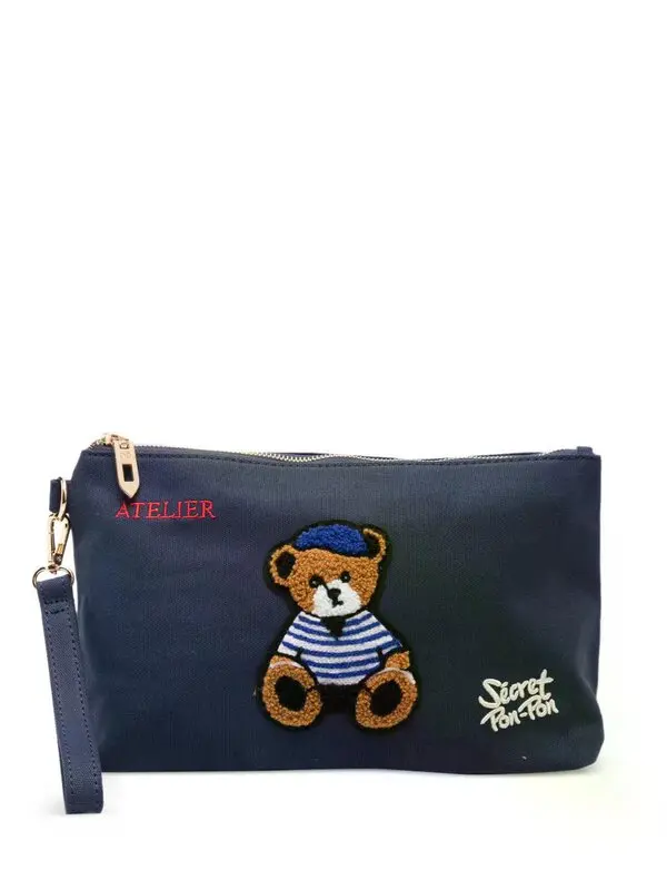 SECRET PON-PON Saint Tropez Teddy-patch Clutch Bag