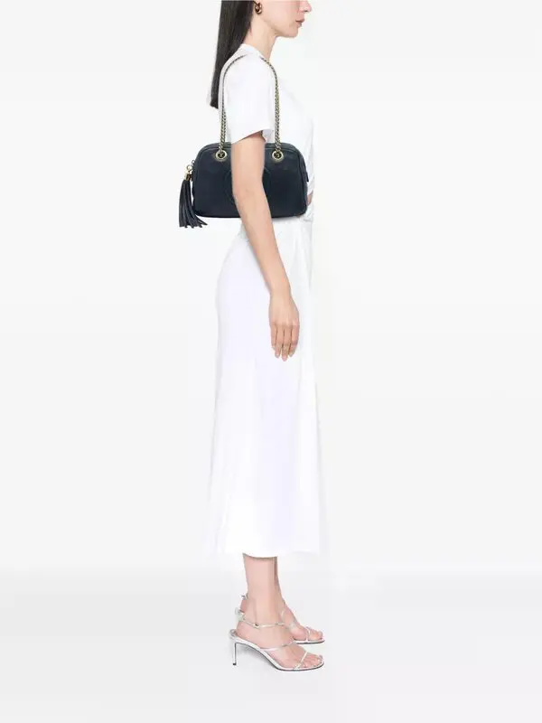 Gucci 2016-2026 Calfskin Soho Chain Zip Shoulder Bag - Blue