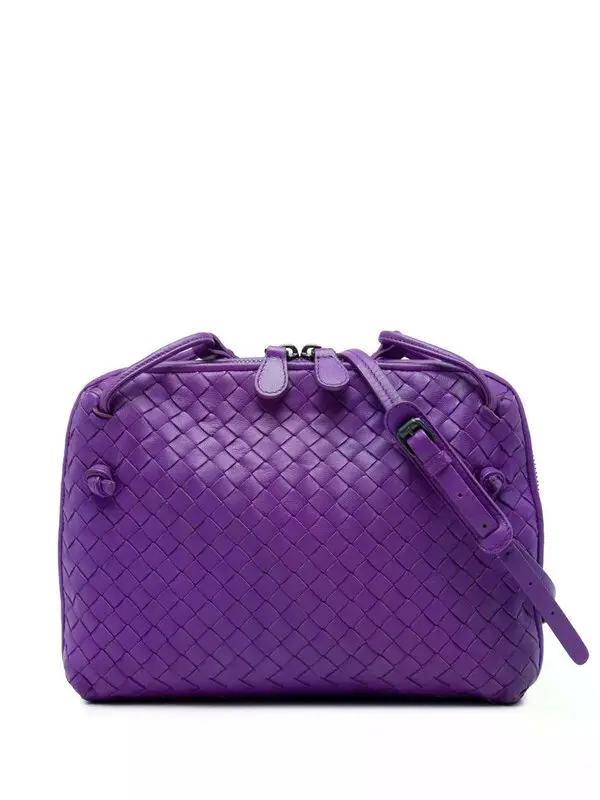Bottega Veneta 2012-2026 Nappa Intrecciato Nodini Crossbody Bag - Purple