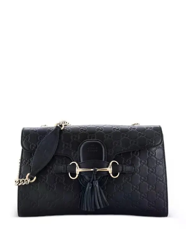 Gucci Emily Chain Flap Bag Guccissima Leather Medium Shoulder Bag