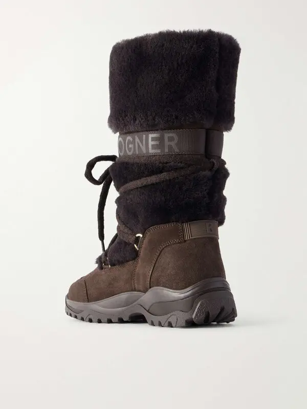 Bogner Alta Badia 8 Shearling-trimmed Suede Ankle Boots