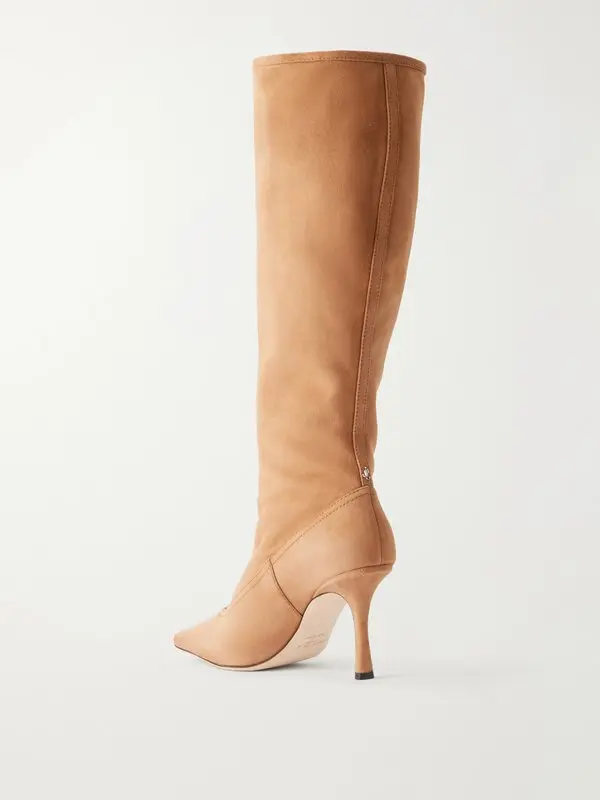 JIMMY CHOO Jozi 85 Paneled Suede Knee-high Boots
