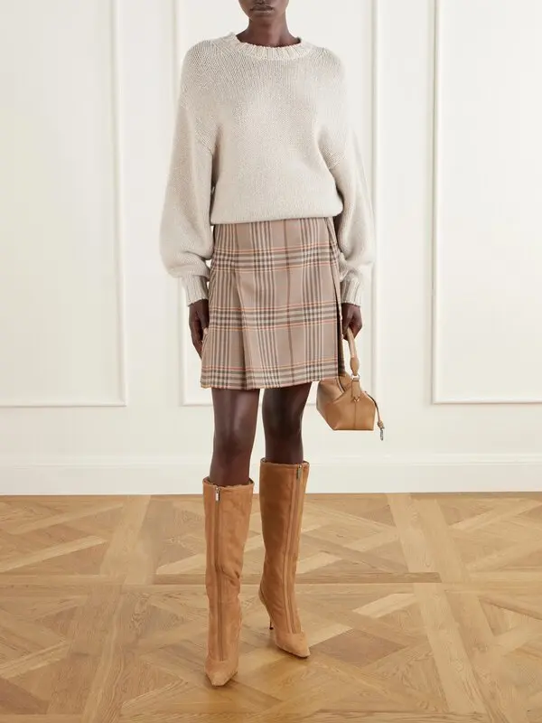 JIMMY CHOO Jozi 85 Paneled Suede Knee-high Boots