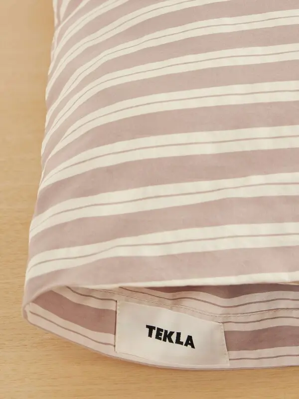 TEKLA Percale Set Of Two Organic-cotton Pillow Covers - Cream