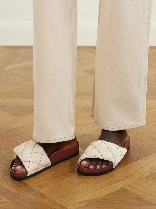 BIRKENSTOCK Sylt Padded Quilted Canvas Sandals