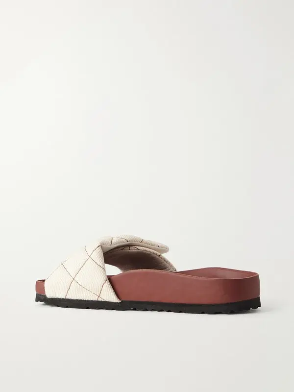 BIRKENSTOCK Sylt Padded Quilted Canvas Sandals