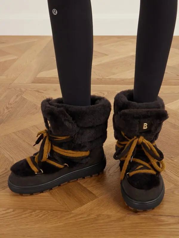 Bogner Chamonix 10 Shearling-trimmed Suede Ankle Boots