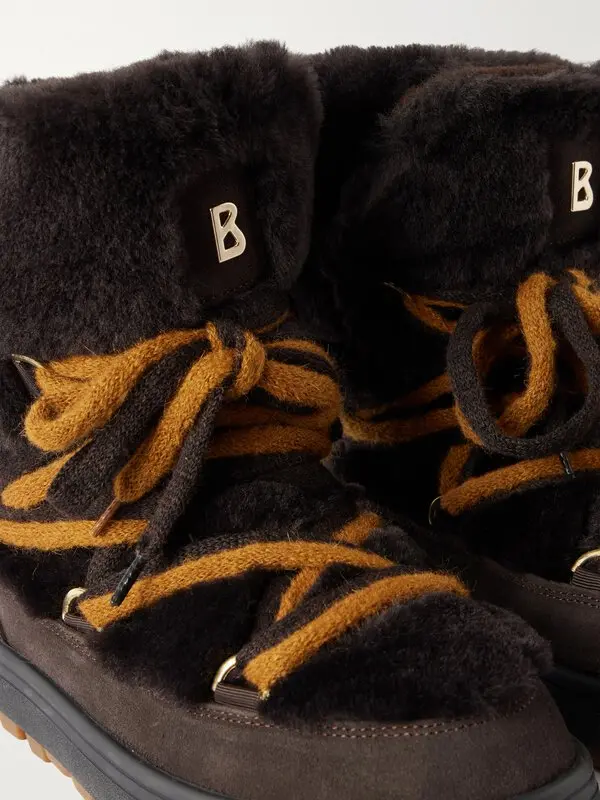 Bogner Chamonix 10 Shearling-trimmed Suede Ankle Boots