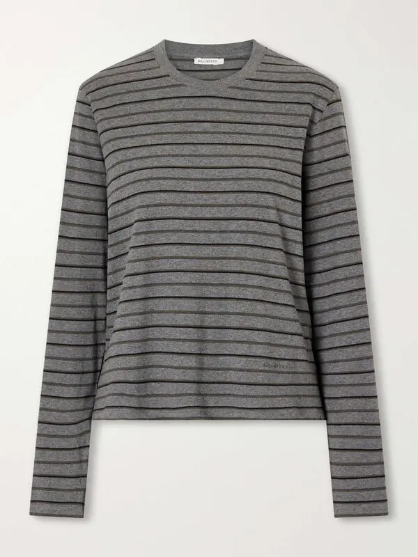 KALLMEYER Wynn Striped Cotton-jersey T-shirt