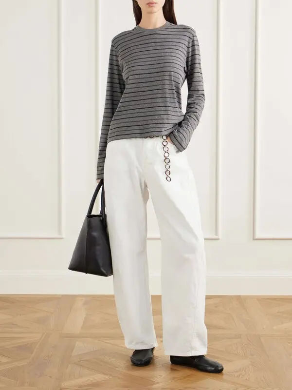 KALLMEYER Wynn Striped Cotton-jersey T-shirt