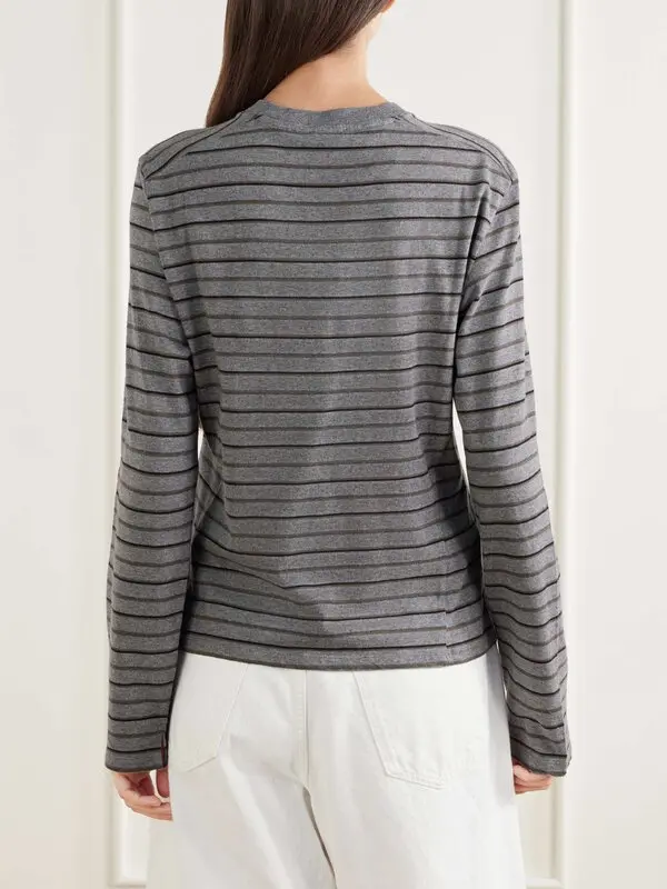 KALLMEYER Wynn Striped Cotton-jersey T-shirt