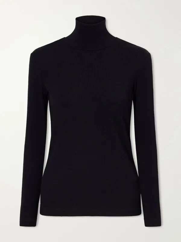 Max Mara Cono Wool-jersey Turtleneck Top