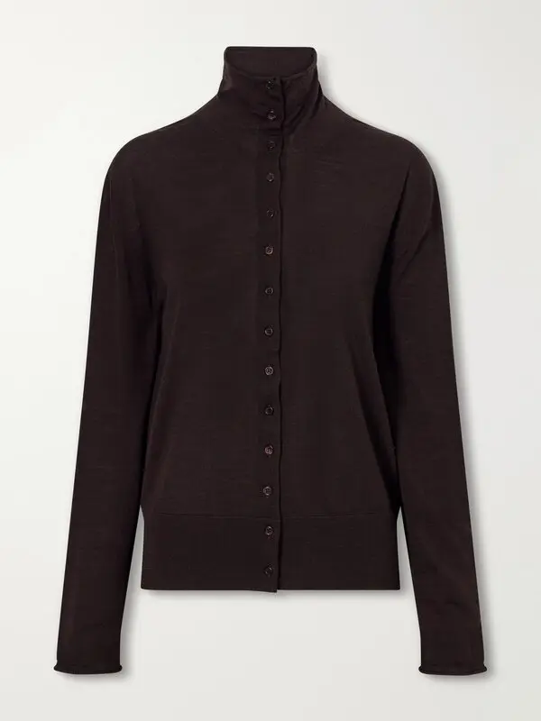 KALLMEYER Leona Wool And Silk-blend Cardigan