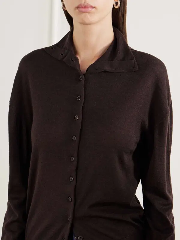 KALLMEYER Leona Wool And Silk-blend Cardigan