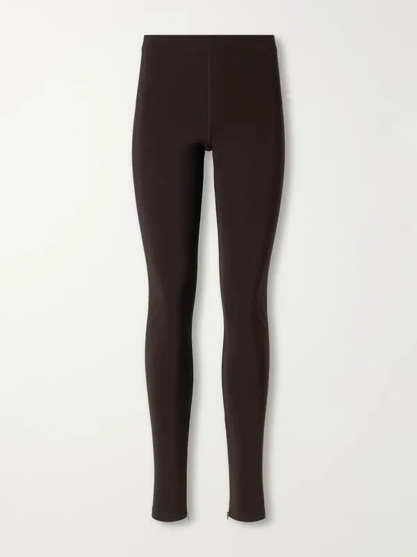 Sportmax Tenace Stretch-jersey Leggings - Brown