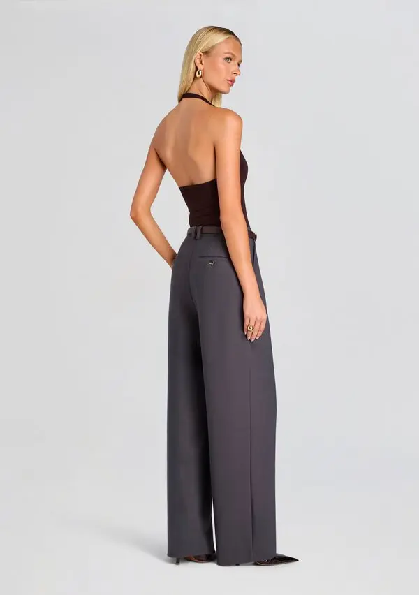 SANS FAFF Bamboo Halter Bodysuit - Espresso