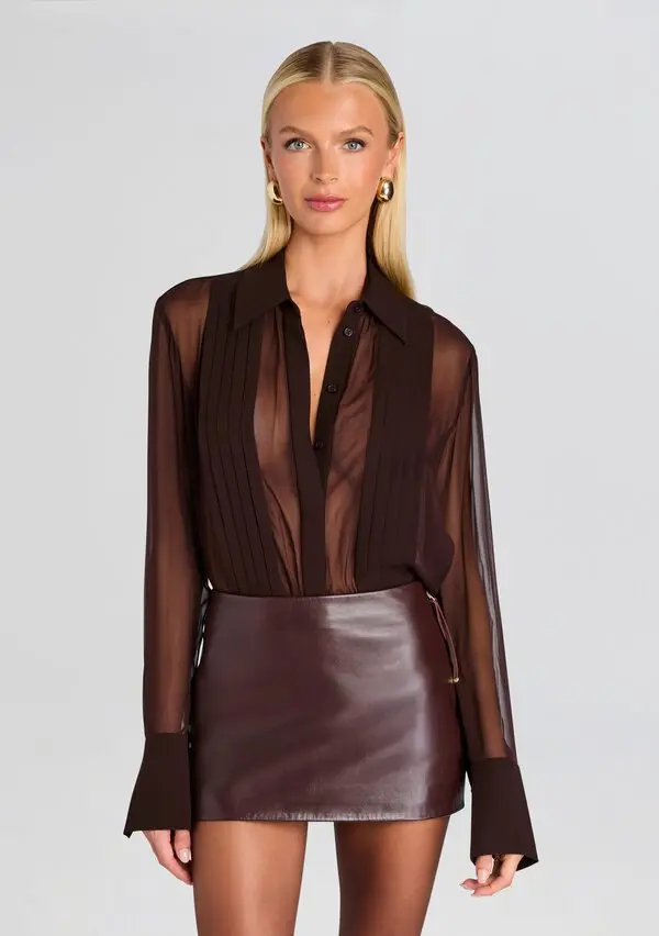 SANS FAFF Meghan Panelled Silk Blouse