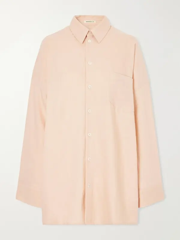MARRAKSHI LIFE The Oversized Cotton Oxford Shirt - Pink