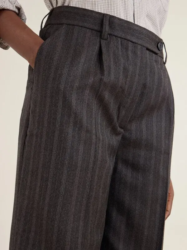 MFPEN Primary Striped Wool Straight-leg Pants