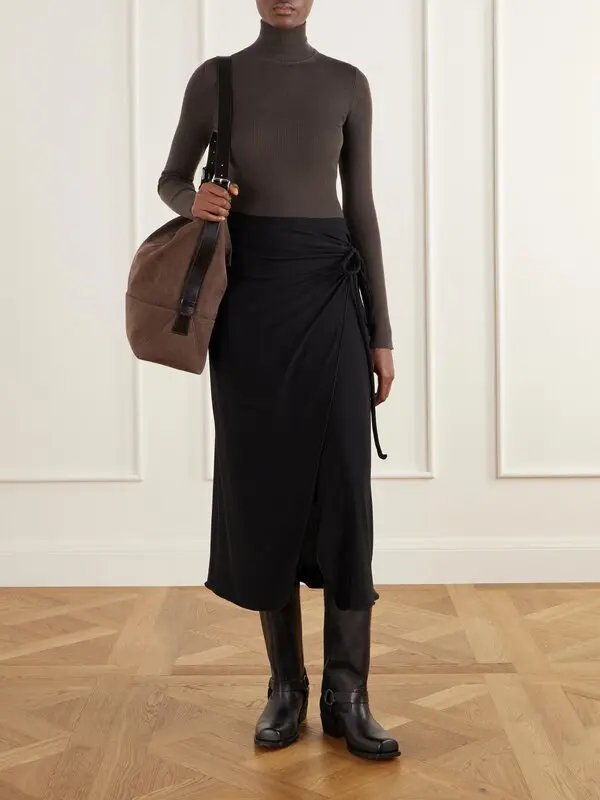 Max Mara Cavallo Ribbed Wool Turtleneck