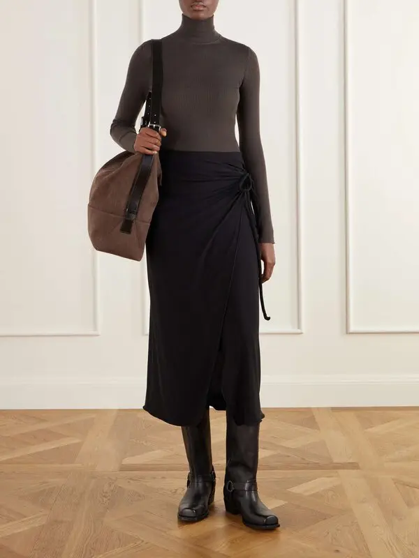 Max Mara Cavallo Ribbed Wool Turtleneck