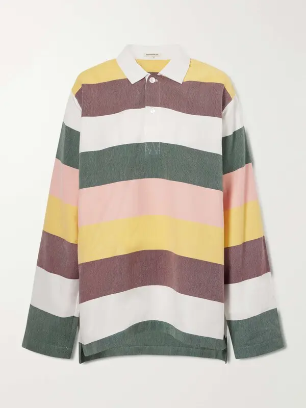 MARRAKSHI LIFE The Rugby Striped Cotton Oxford Shirt - Multi