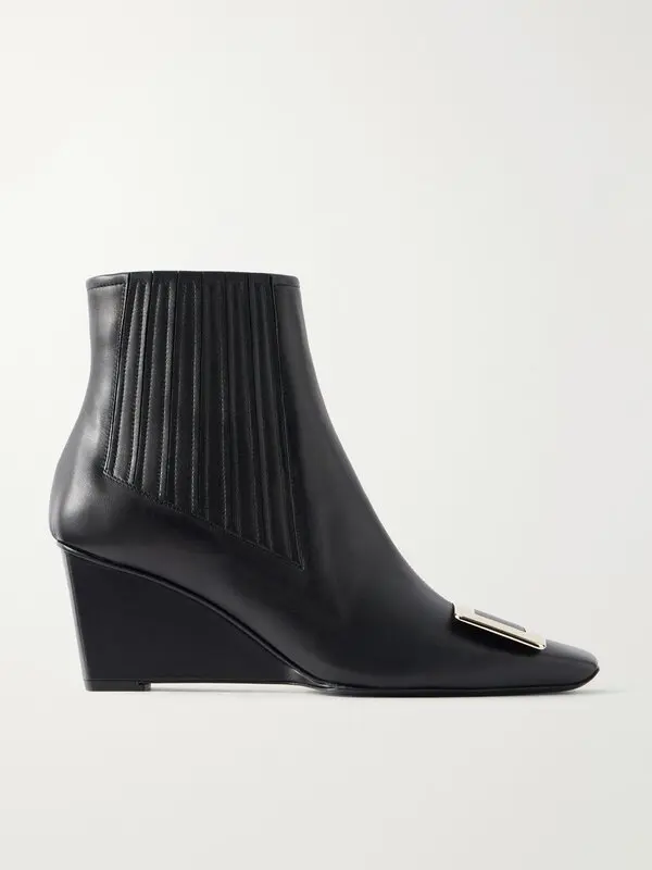 ROGER VIVIER Belle Vivier 60 Leather Ankle Boots
