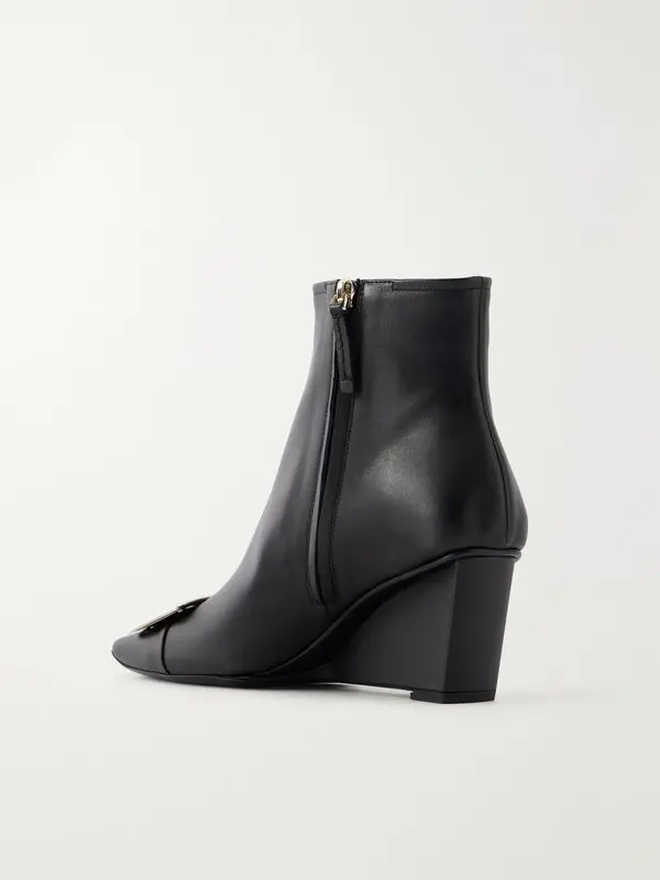 ROGER VIVIER Belle Vivier 60 Leather Ankle Boots