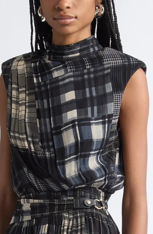 Ramy Brook Leah Mock Neck Minidress