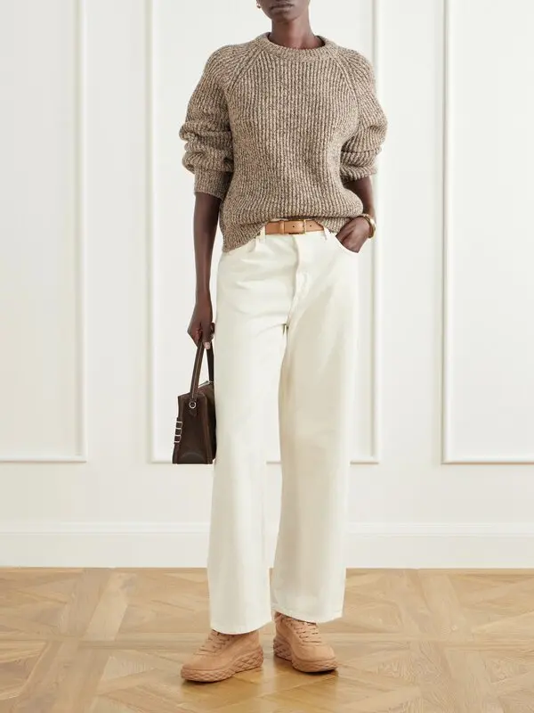 JIMMY CHOO Diamond Maxi Retro Shearling-trimmed Suede Sneakers - Brown