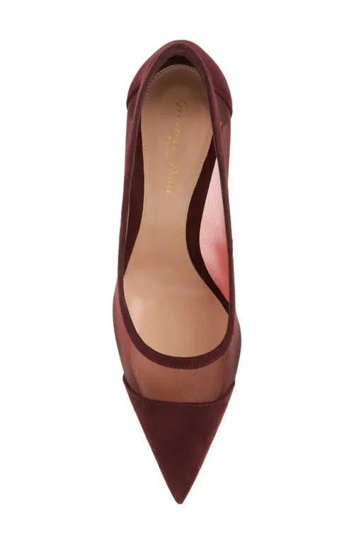 GIANVITO ROSSI Mesh Pointed Toe Pump - Royale