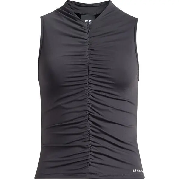 P.E Nation Off Duty Ruched Tank - Black