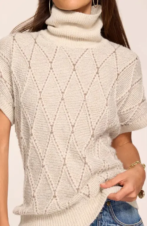 Ramy Brook Blair Argyle Turtleneck Sweater