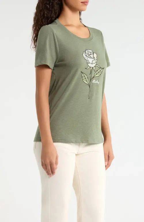Lucky Brand Lace Rose Graphic T-shirt