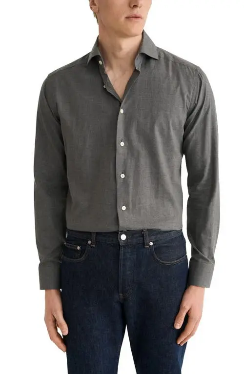 Eton Slim Fit Organic Supima® Cotton Flannel Shirt