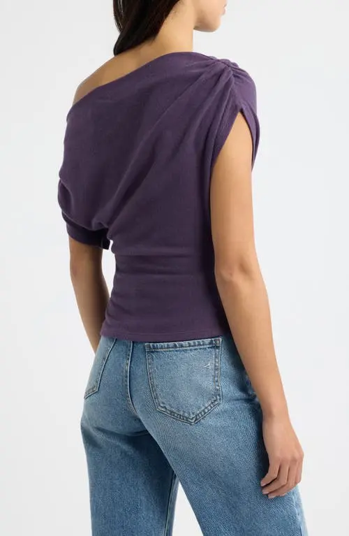 REFORMATION Iris One-shoulder Knit Top - Crushed Violet
