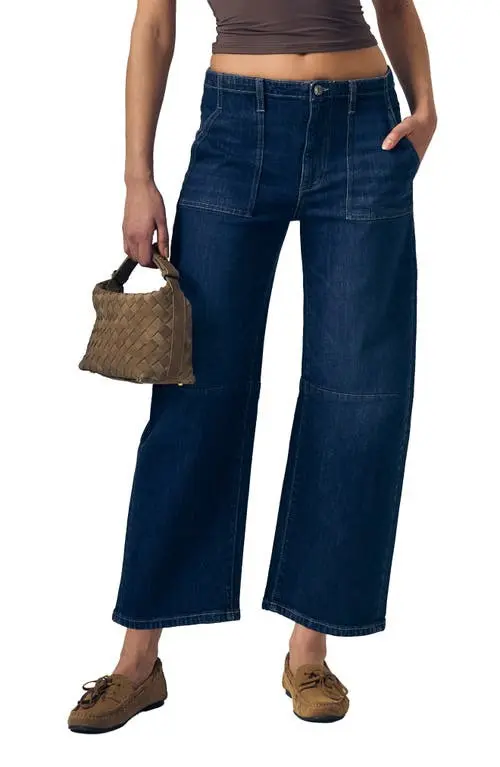 LE JEAN Utility Barrel Leg Jeans
