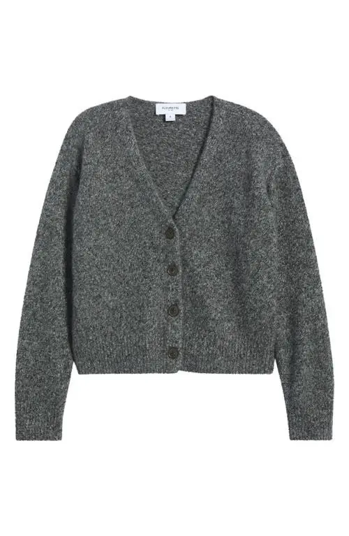 Fleurette Cropped Cashmere & Silk Cardigan - Charcoal