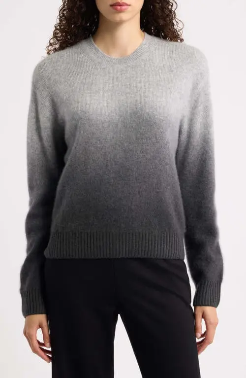Fleurette Dip-dye Cashmere & Silk Crewneck Sweater - Flint