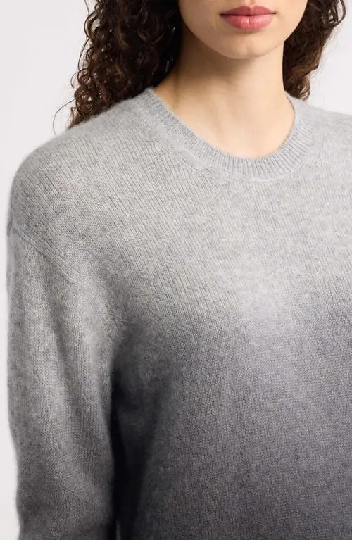 Fleurette Dip-dye Cashmere & Silk Crewneck Sweater - Flint
