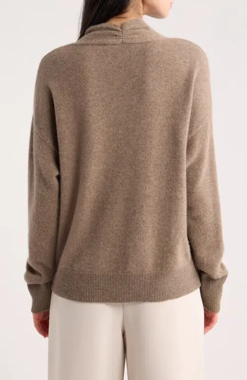 Fleurette Cashmere Wrap V-neck Sweater - Walnut