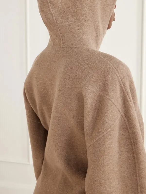 Max Mara Filtro Hooded Wool And Cashmere-blend Zip-up Cardigan